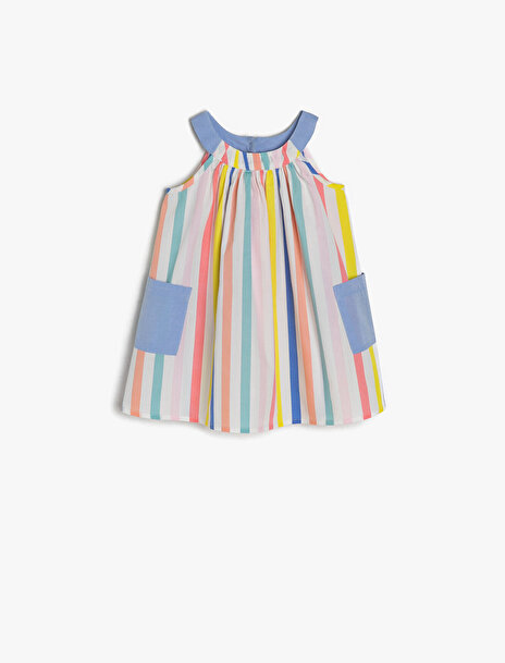 Koton Kız Çocuk Renk Bloklu Elbise