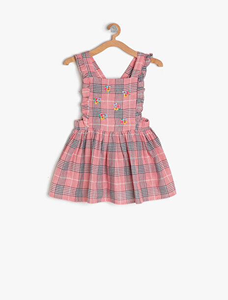 Koton Kız Çocuk Kareli Elbise