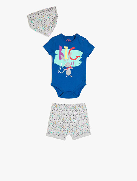 Koton Erkek Çocuk Baskılı Zıbın Takımı