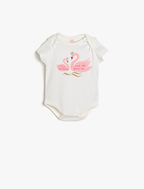 Koton Kız Çocuk Baskılı Çıtçıtlı Zıbın