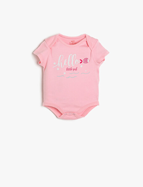 Koton Kız Çocuk Yazılı Baskılı Çıtçıtlı Zıbın