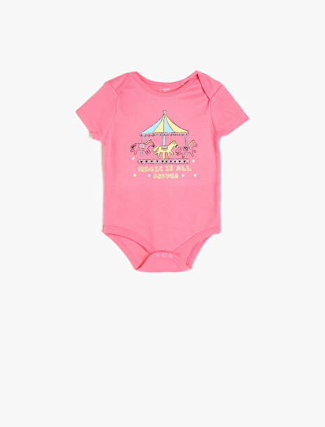 Koton Kız Çocuk Baskılı Çıtçıtlı Zıbın