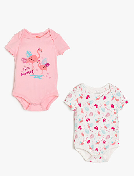 Koton Kız Çocuk 2'li Baskılı Zıbın