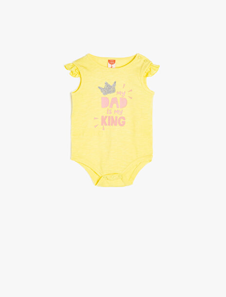 Koton Kız Çocuk Yazılı Baskılı Çıtçıtlı Zıbın