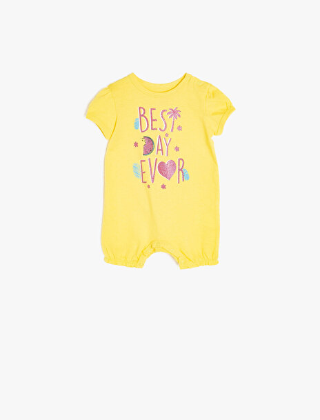 Koton Kız Çocuk Yazılı Baskılı Tulum